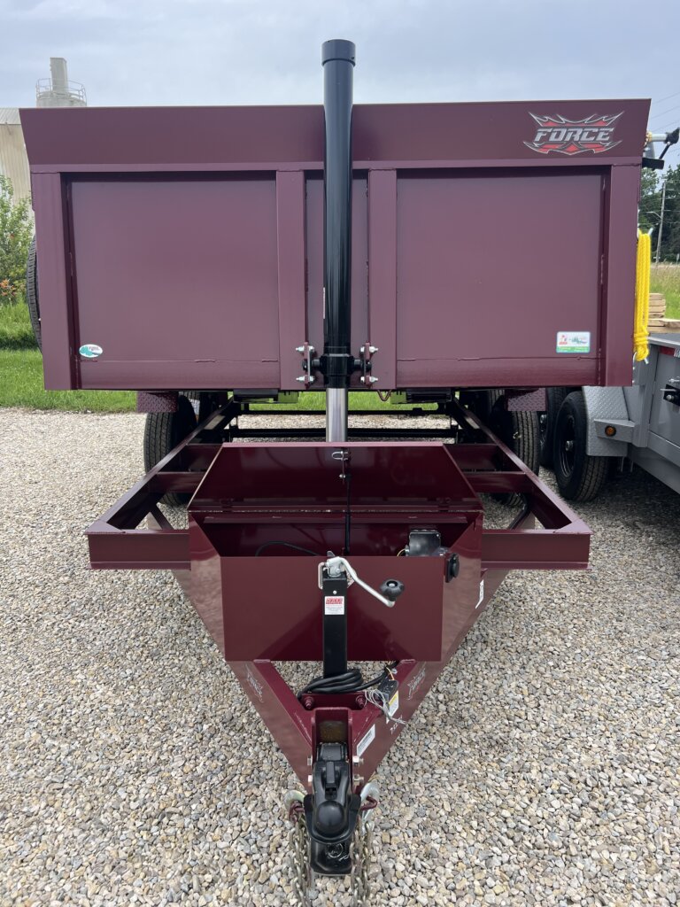 FORCE 7 X 14 BURGUNDY DUMP TRAILER W FRONT CYLINDER …ARRIVING SOON 2 ...